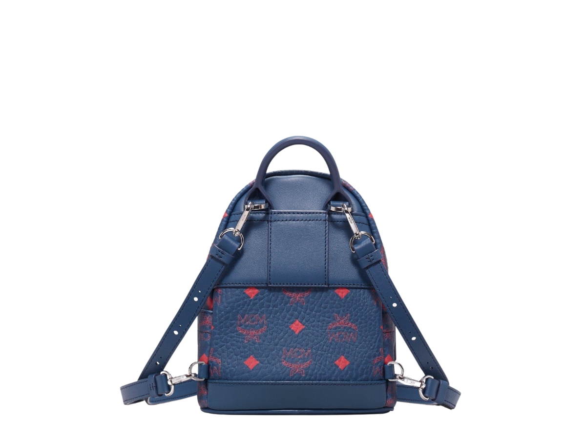 SASOM | กระเป๋า MCM X-Mini Stark Bebe Boo Backpack in Visetos Deep Blue ...