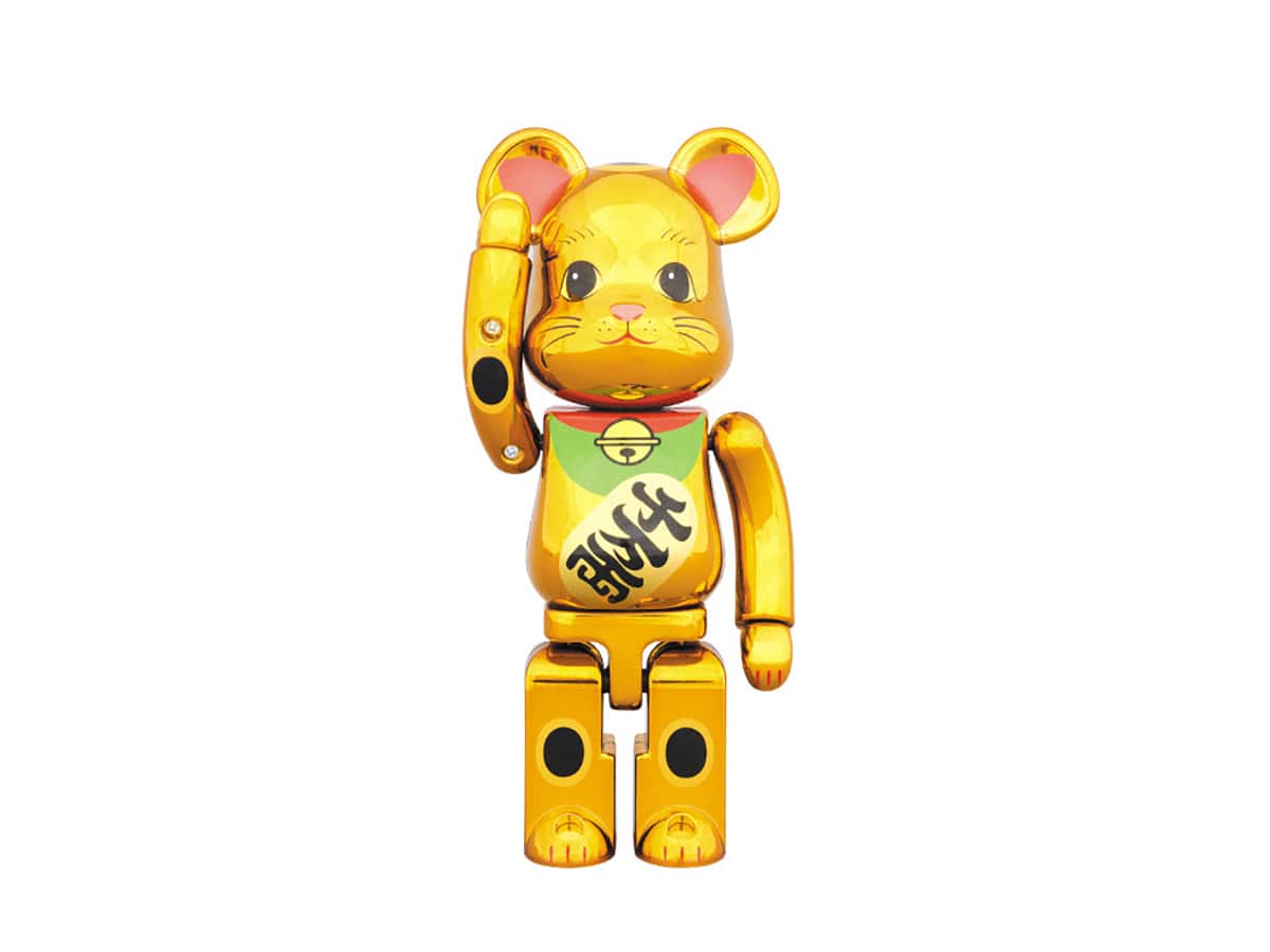 BE@RBRICK Chogokin [Maneki Neko - Gold Metallic] 200%