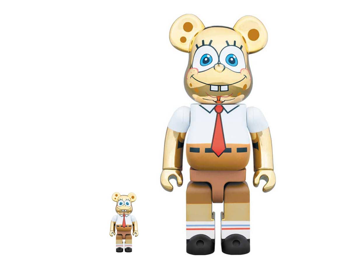 BE@RBRICK SpongeBob [Gold Metallic] 400% + 100% | ของแท้