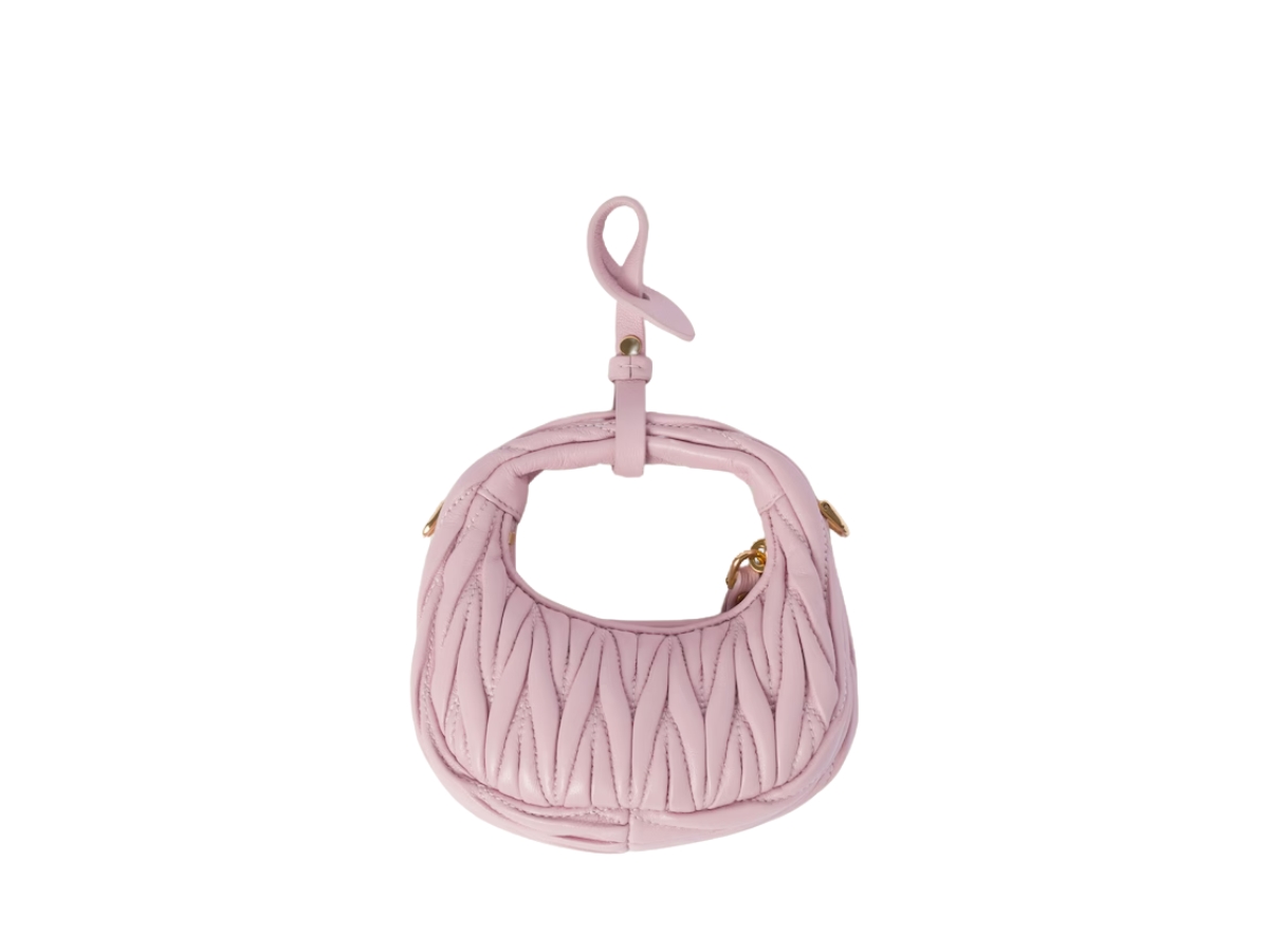 SASOM | bags Miu Miu Wander Matelassé Nappa Leather Micro Hobo Bag In Leather With Metal ...