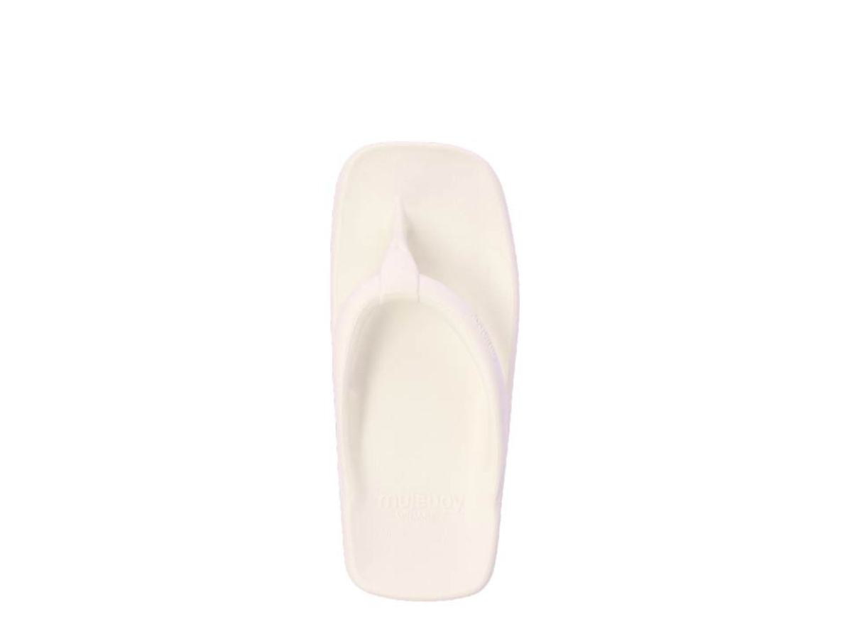 Muleboy Square Z Flip Flop Cream