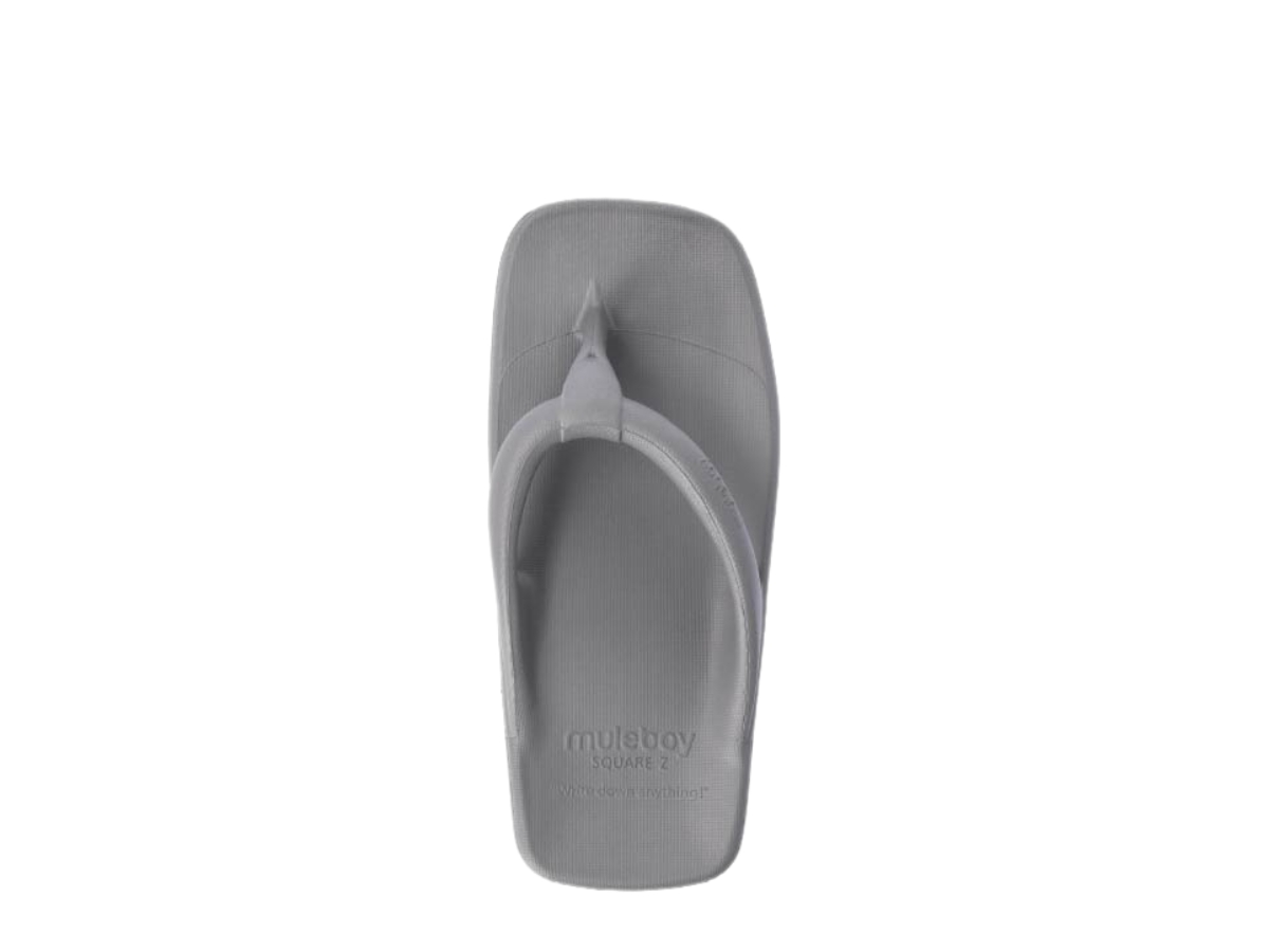 Muleboy Square Z Flip Flop Mid Gray