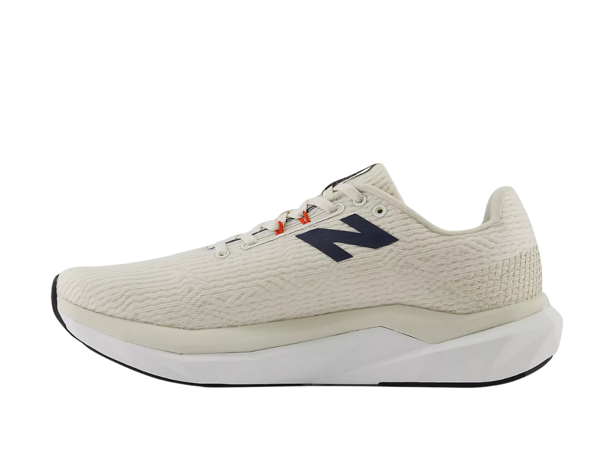 New Balance Fuelcell Propel V5 Linen With Nb Navy And Neo Flame