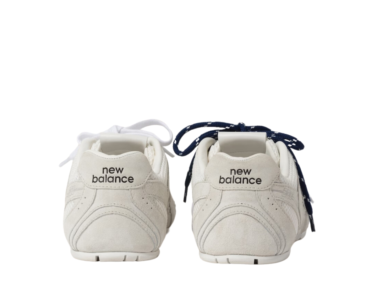New Balance X Miu Miu 530 SL Suede and Mesh Sneakers White