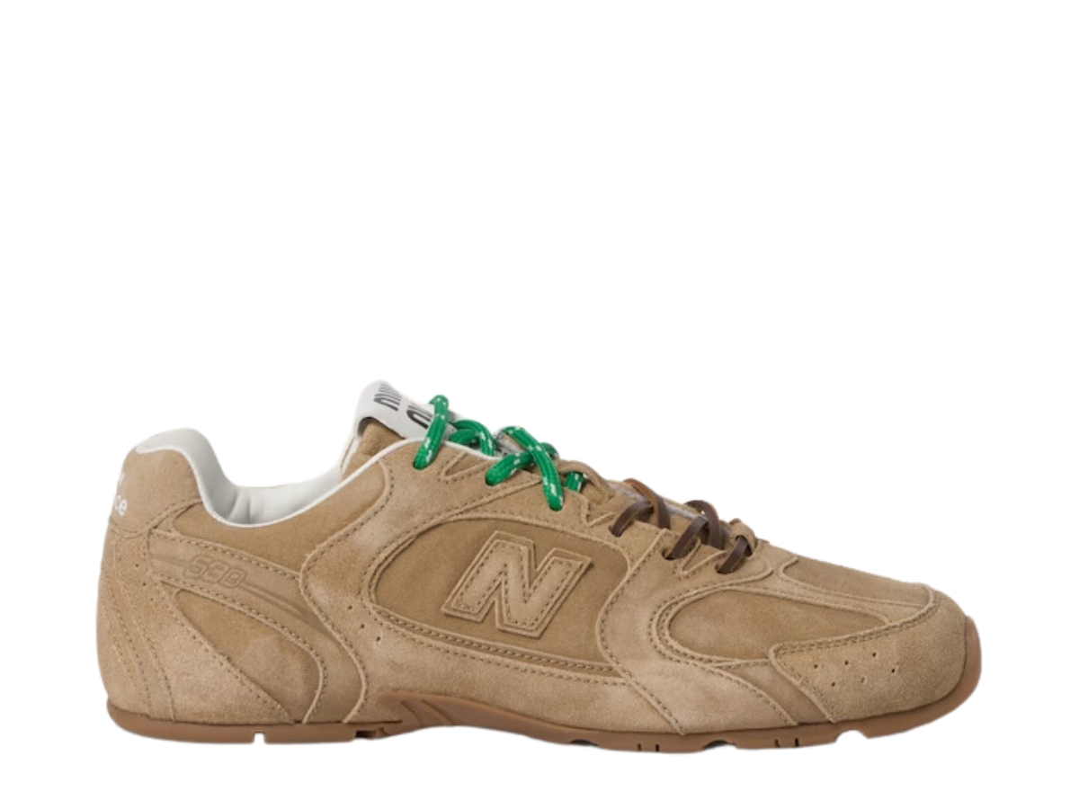 New Balance X Miu Miu 530 SL Suede Sneakers Ecru