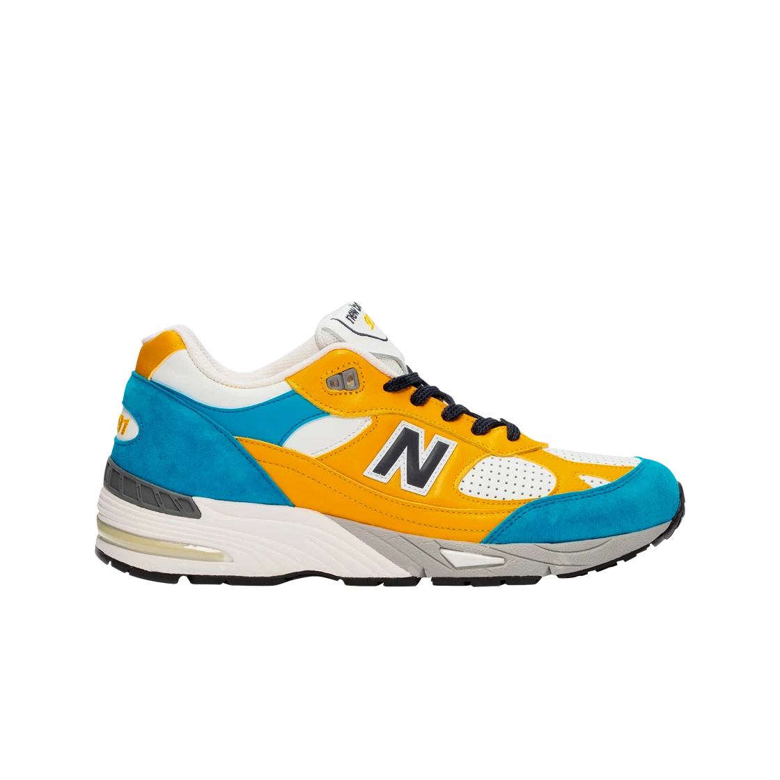 SASOM | shoes New Balance x SNS 991 Made in UK Yellow Blue Check the ...