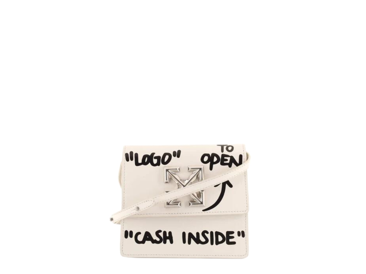Off-White Jitney 0.7 Crossbody Belt Bag In Printed Leather With Silver ...