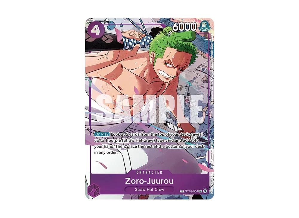 SASOM | ของสะสม One Piece Zoro-Juurou SR [ST18-004] [EN](Booster Pack "Emperors in the New World ...