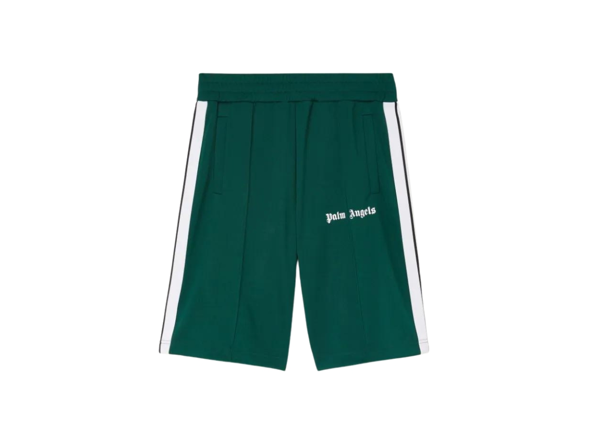 Palm Angels Classic Track Shorts Green White | ของแท้