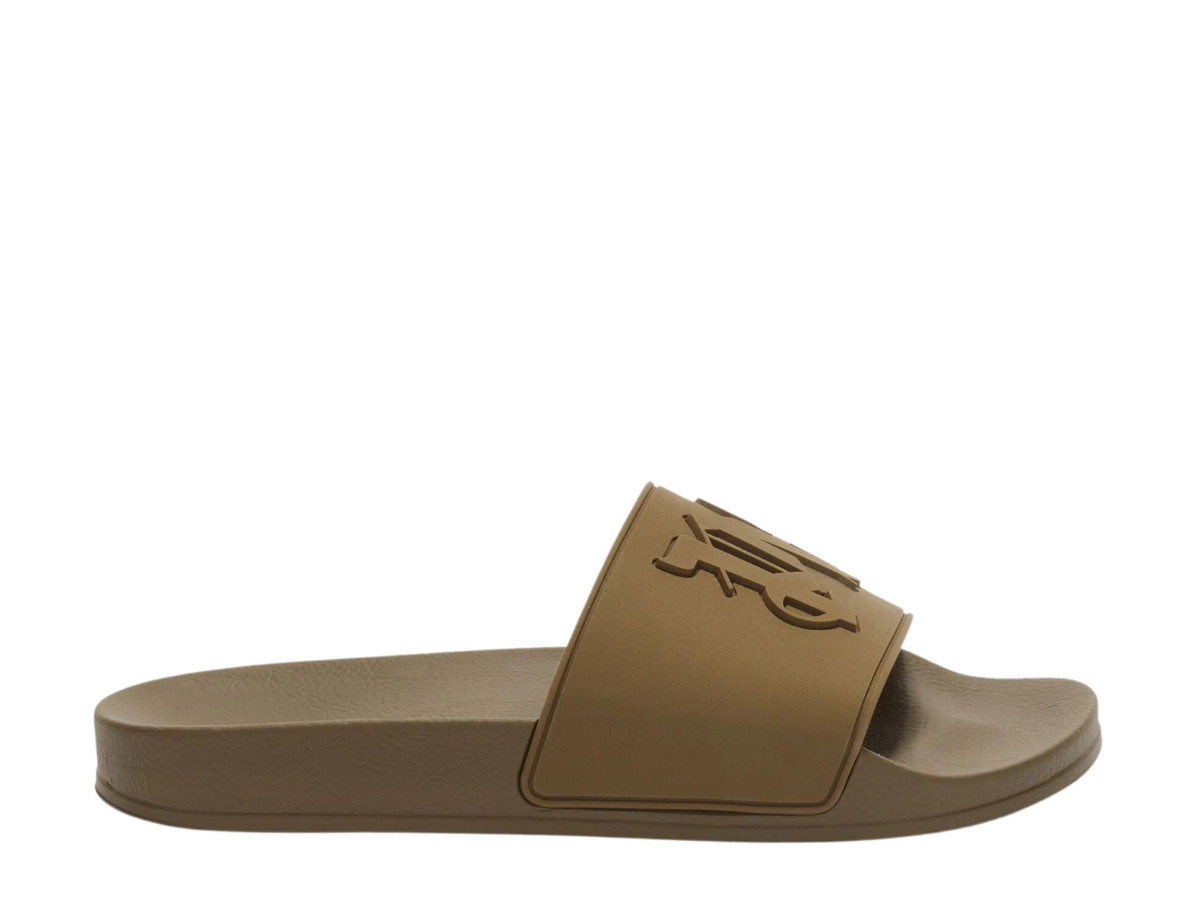 Palm Angels Monogram Pool Slider Dark Brown | SASOM