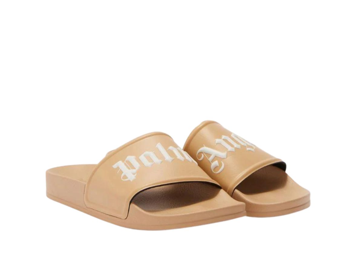 SASOM | shoes Palm Angels Pool Sliders Brown Check the latest price now!