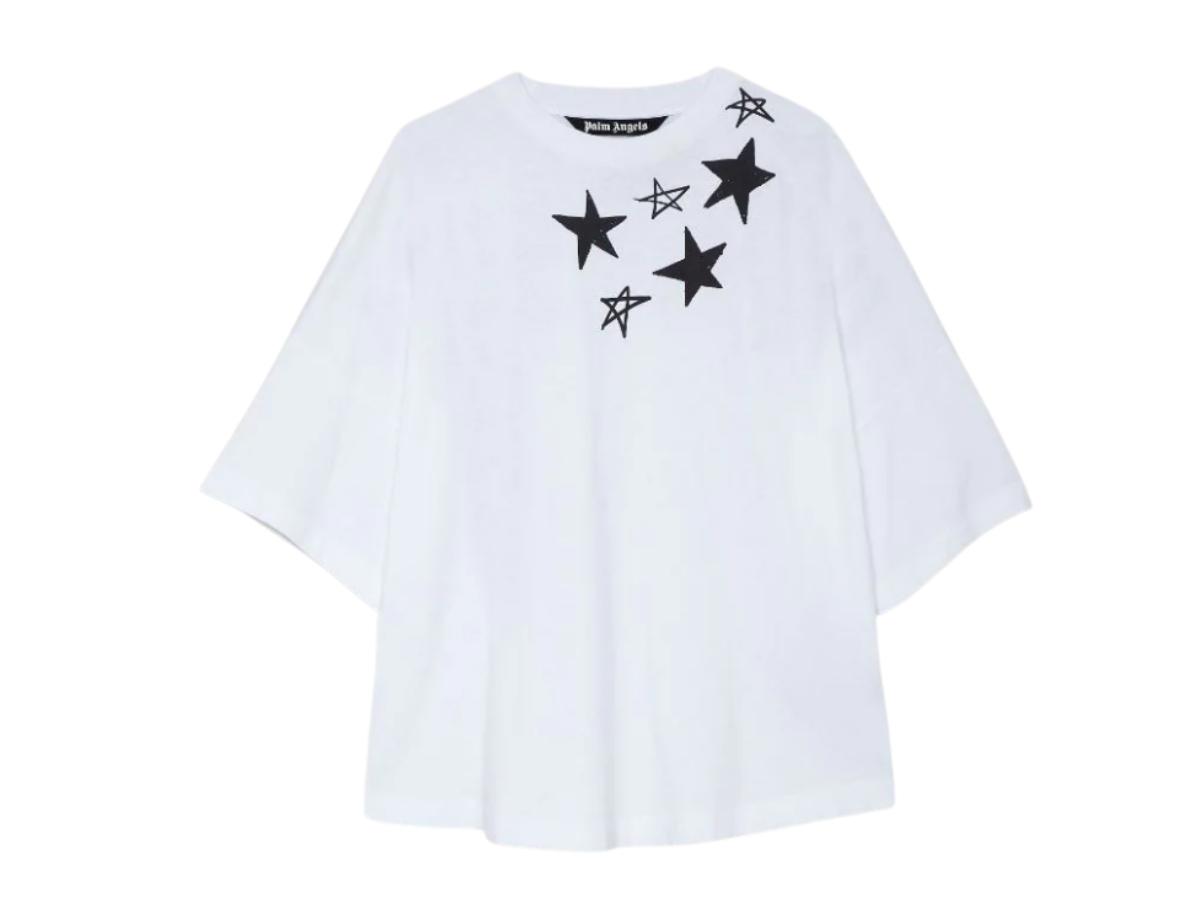 ช้อป Palm Angels Shooting Stars T-Shirt Whiteของแท้ที่ SASOM