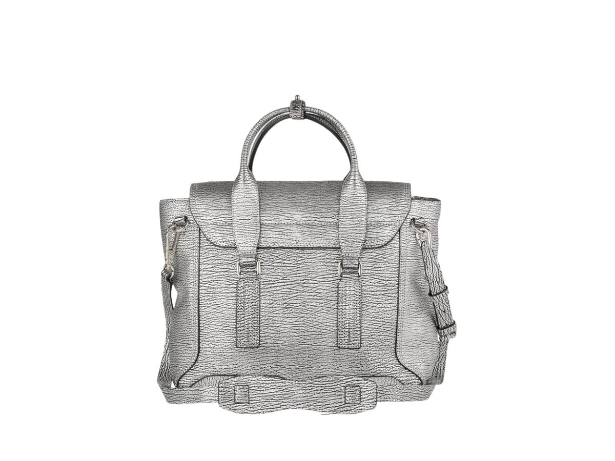 Phillip Lim Pashli Medium Metallic Silver Leather Satchel