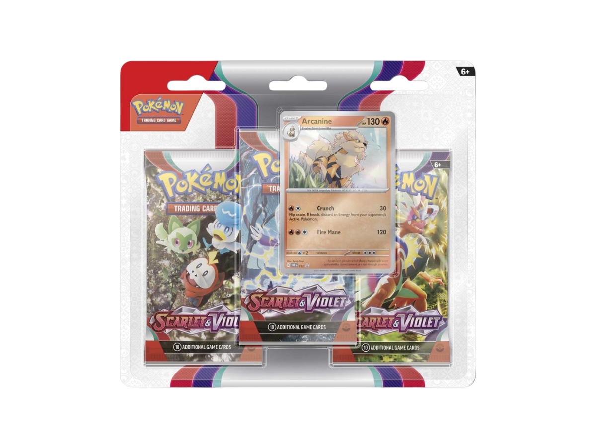 Pokemon Scarlet & Violet 3 Booster Pack & Arcanine Promo Card (EN)