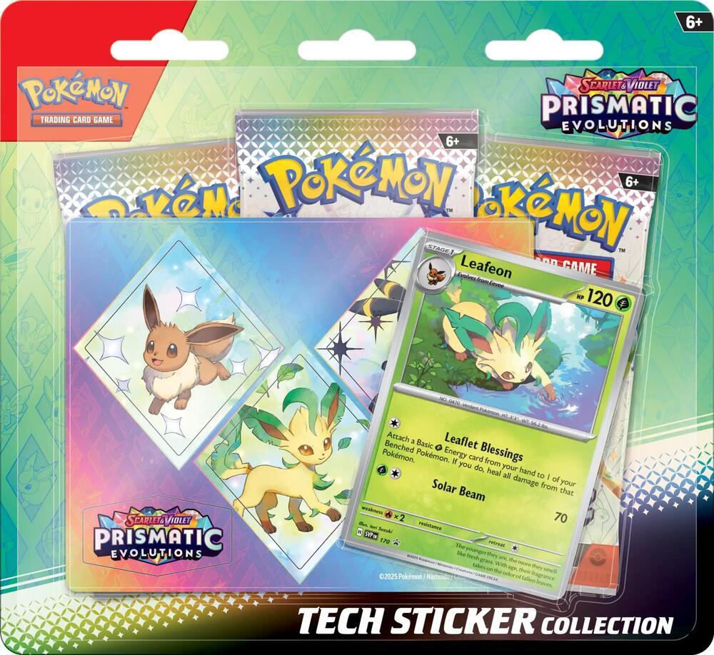 Pokemon Prismatic Evolutions Tech Sticker Collection [Leafeon] - SV ...