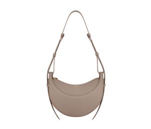 Polene Numéro Dix In Italian Full-Grain Smooth Calf Leather Taupe