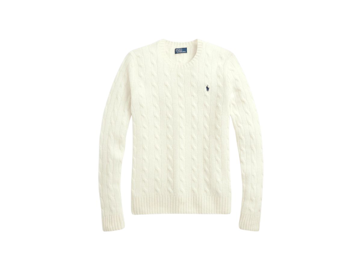 Polo Ralph Lauren Cable-Knit Wool-Cashmere Sweater Cream (W)