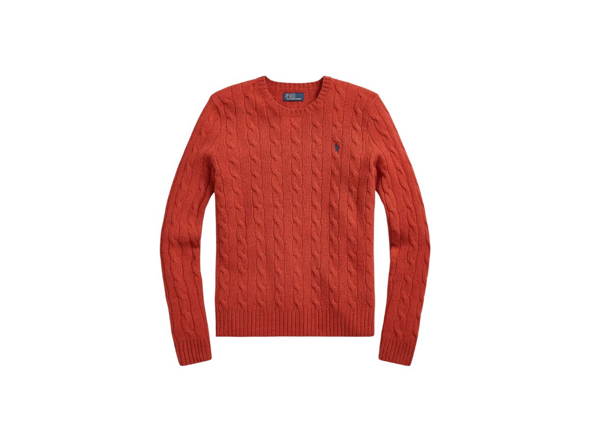 Polo Ralph Lauren Cable-Knit Wool-Cashmere Sweater Faded Red (W)