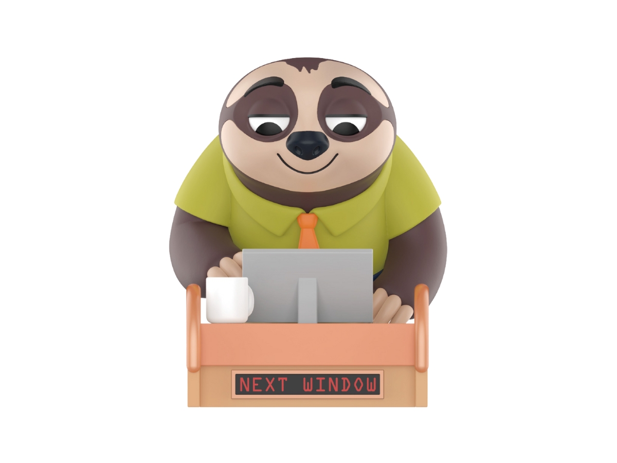 (เช็คการ์ด) Pop Mart Clerk Flash (Disney Zootopia Series Figures)
