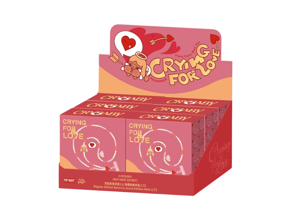 Pop Mart CRYBABY Crying For Love Series-Phone Charm Blind Box Whole Set