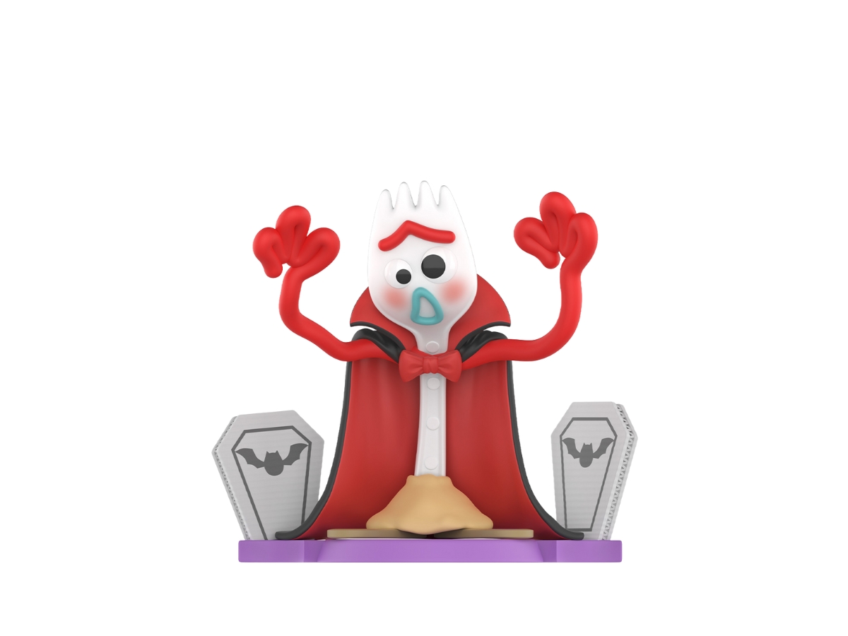 (เช็คการ์ด) Pop Mart Forky the Vampire (Disney/Pixar Spooky Night ...