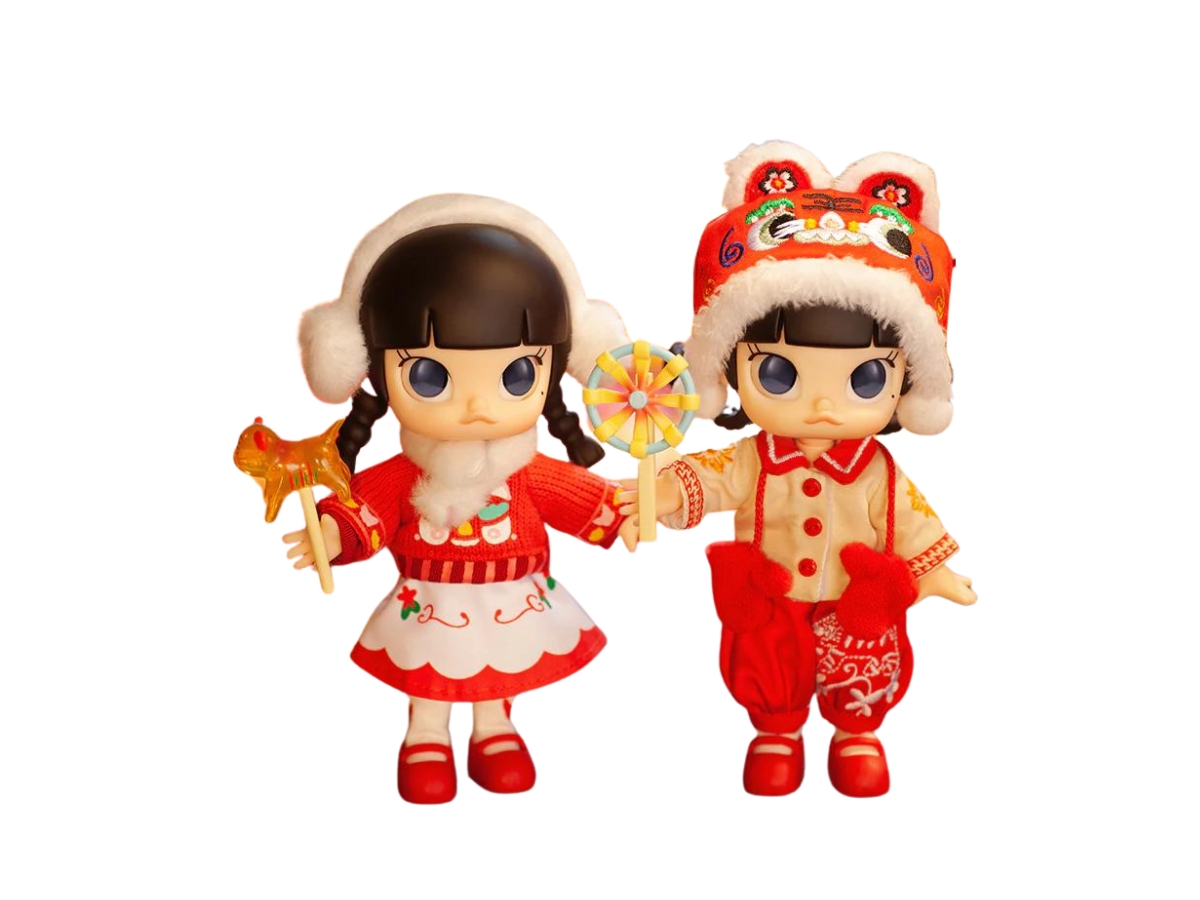 Pop Mart Molly Baby Tiger BJD Set Doll Collectible Figure