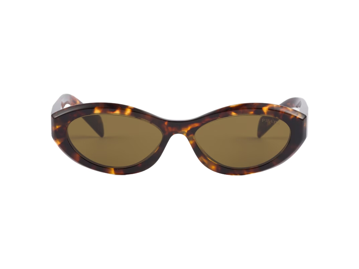 Prada Symbole Sunglasses In Honey Tortoiseshell Bio-Acetate Frame With ...