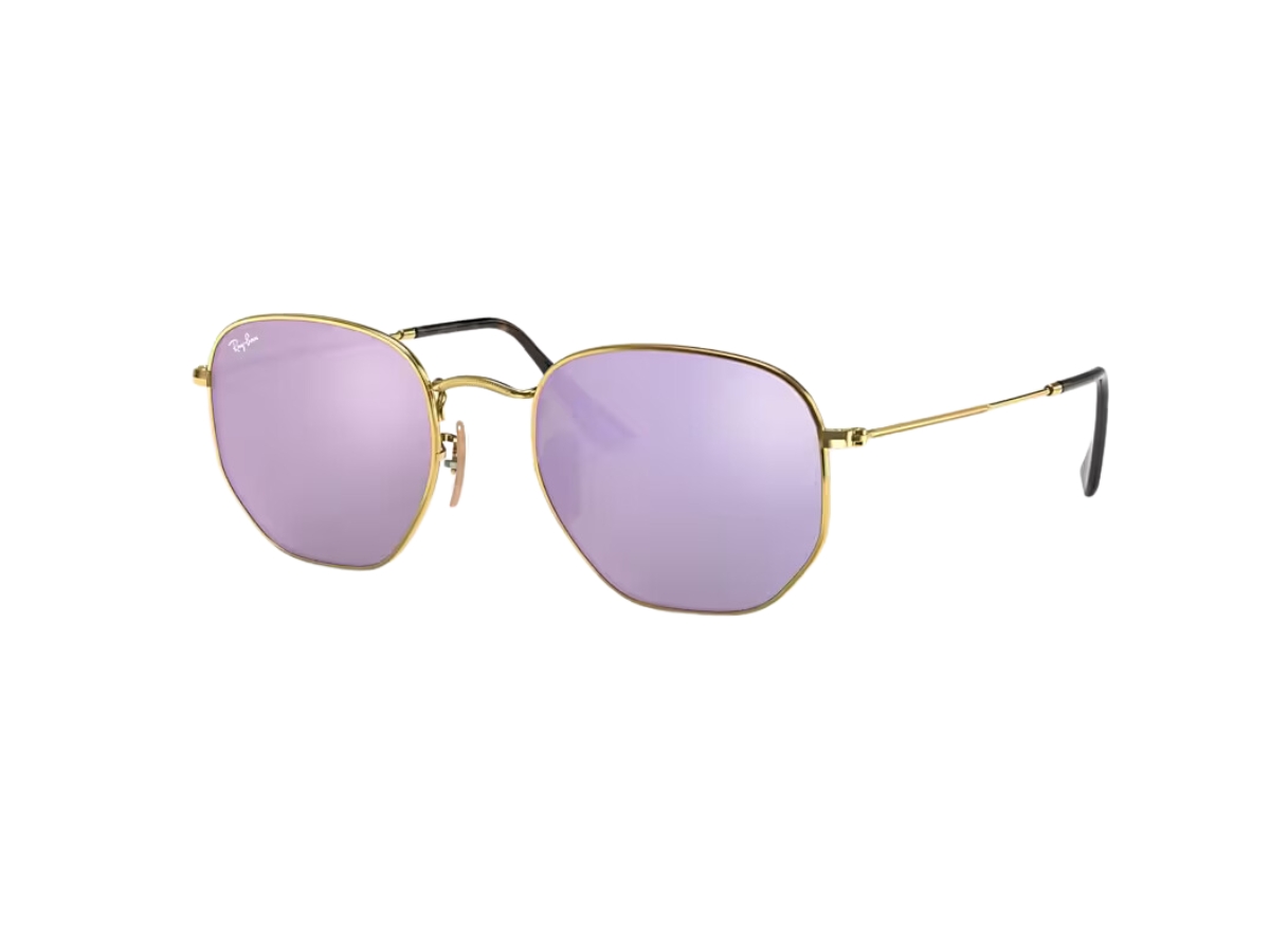 SASOM | เครื่องประดับ Ray-Ban Hexagonal Flat Lenses In Polished Gold ...
