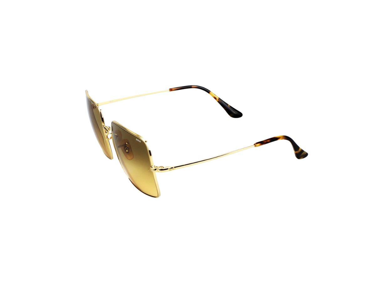 Ray-Ban RB 1971 Square Sunglasses In Gold Metal Frame With Yellow Lenses