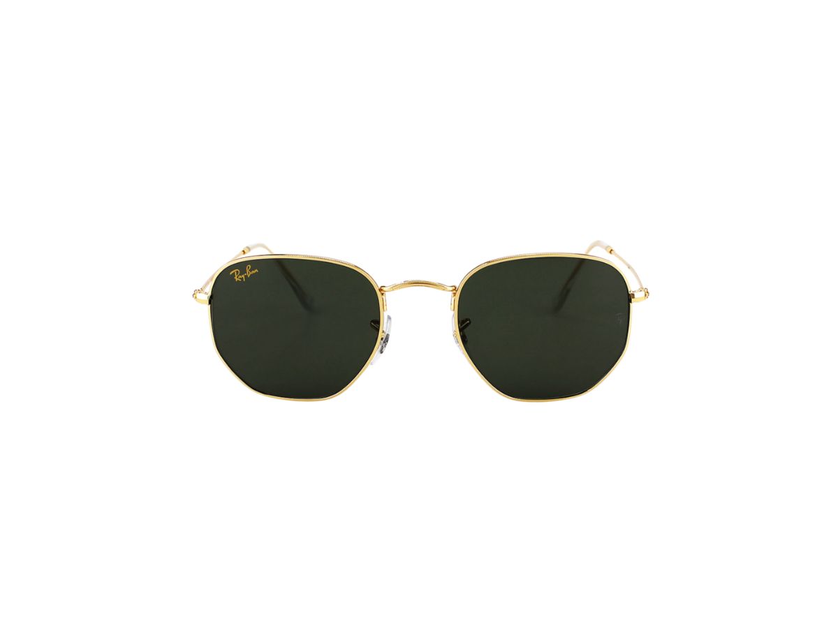 Ray-Ban RB 3548 Sunglasses In Gold Frame With Green Lenses
