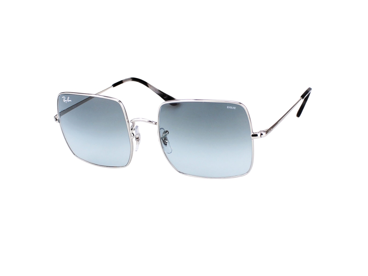 SASOM | เครื่องประดับ Ray-Ban Square 1971 Classic In Polished Silver ...