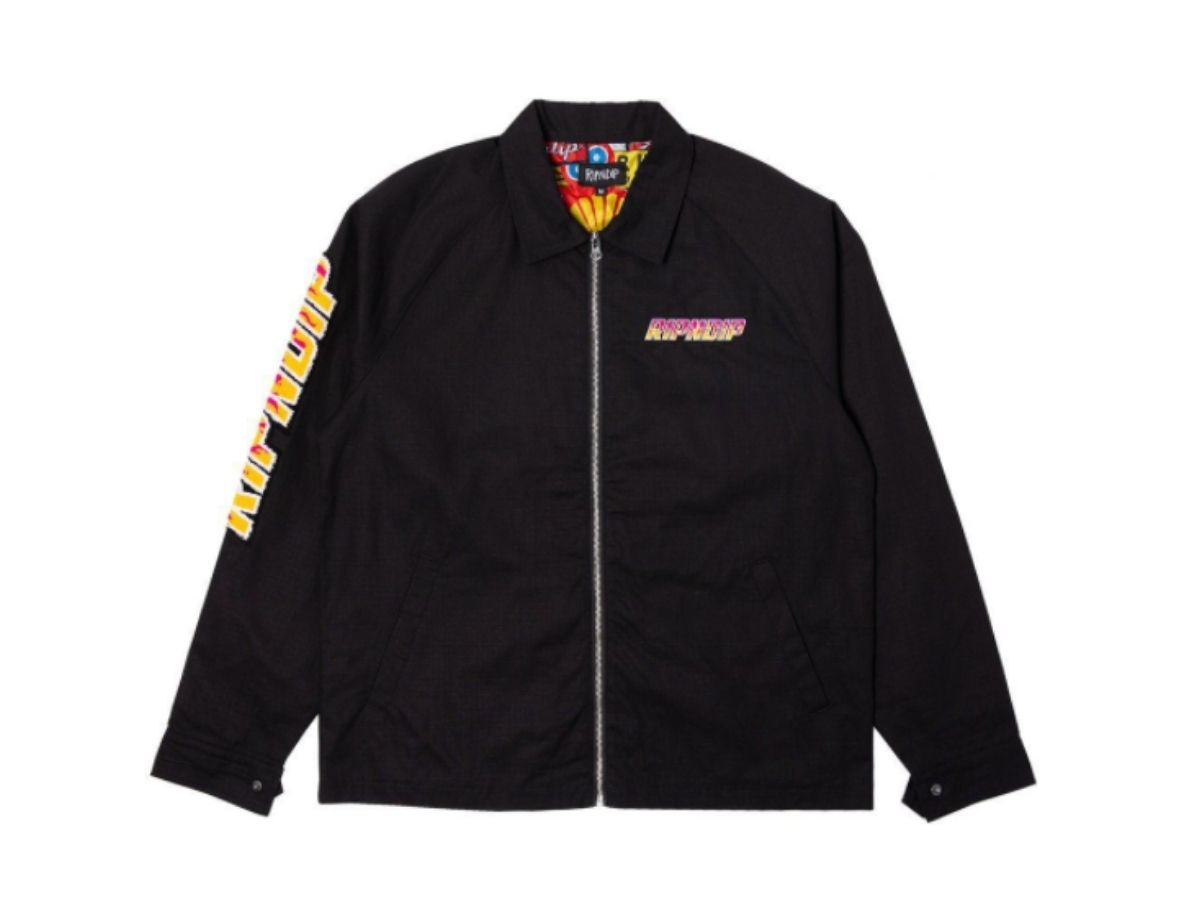 RipNDip Racing Team Cotton Twill Coach Jacket Black