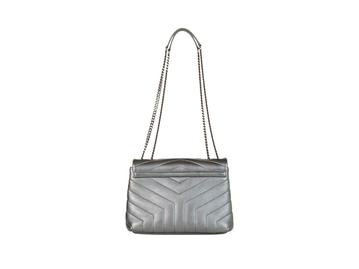 Saint Laurent Loulou Small Chain Bag In Quilted Y Leather With Silver ...
