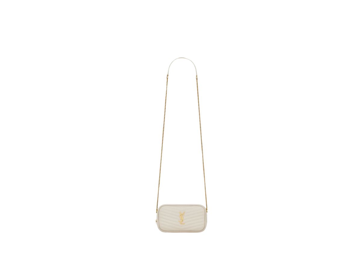 Saint Laurent Mini Lou In Quilted Leather With Gold-Toned Brass ...