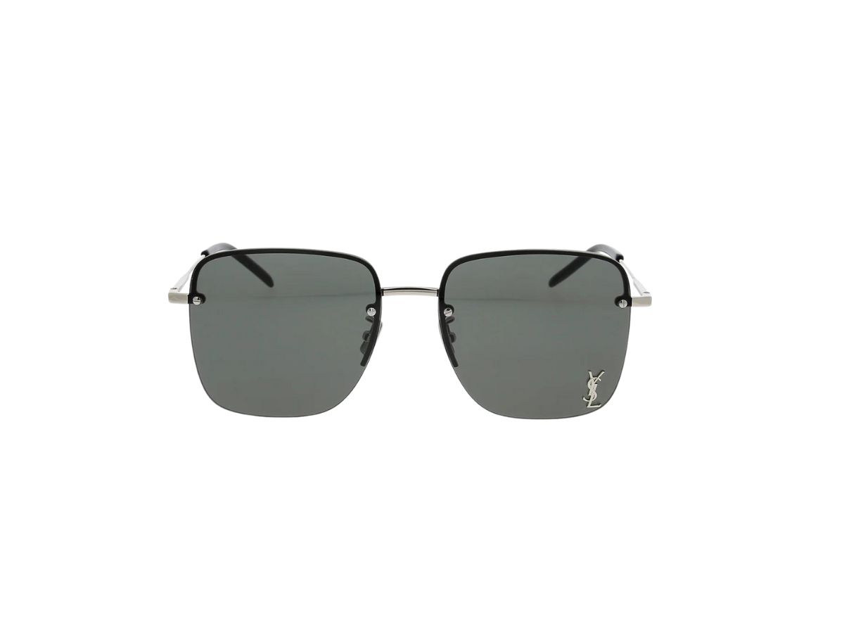 Saint Laurent SL 312 M Timless Sunglasses With Squared Metal Frames And ...