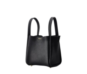 Songmont Medium Song Bag In Onyx Full-Grain Leather With Electroplated ...