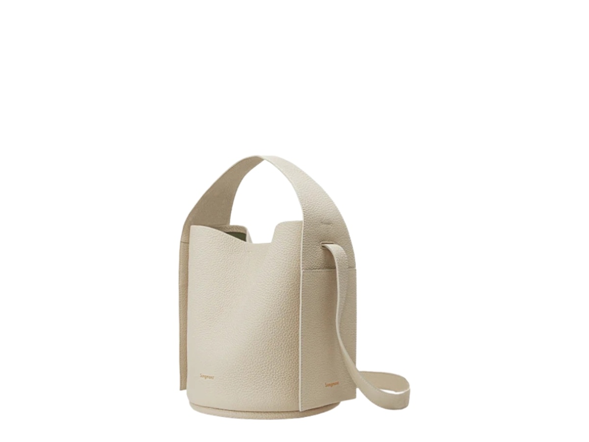 Songmont Drippy Bucket Bag In Full-Grain Leather With Electroplated ...
