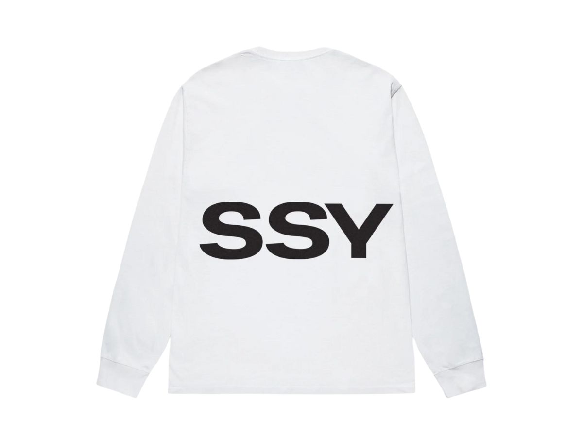 ช้อป Stussy All Caps LS Tee Whiteของแท้ที่ SASOM