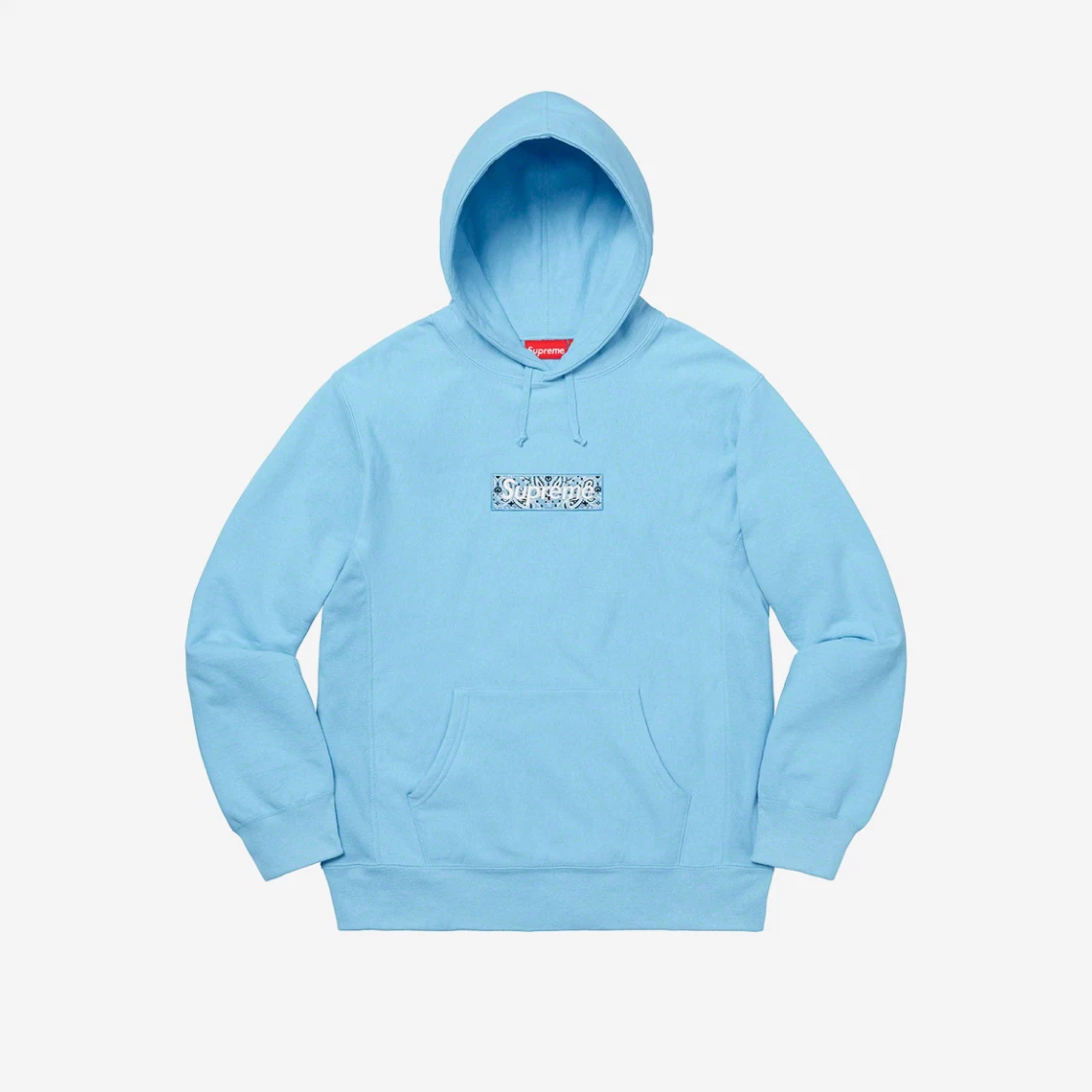 SASOM | เสื้อผ้า Supreme Bandana Box Logo Hooded Sweatshirt Light Blue ...