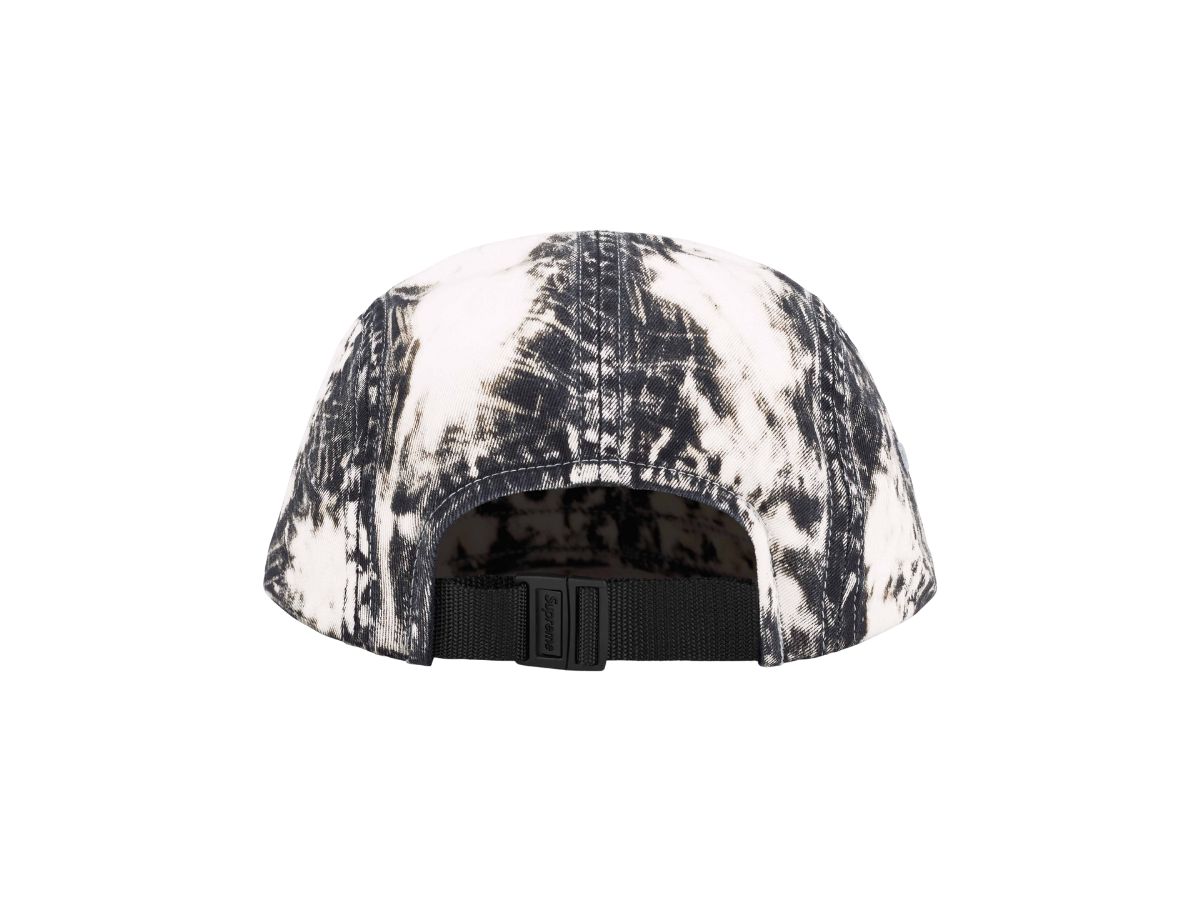 Supreme Bleached Chino Camp Cap Black (SS24) | ของแท้