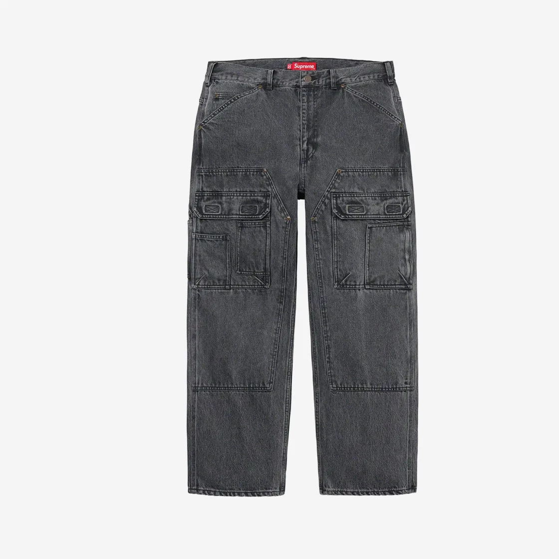 Supreme Double Knee Denim Utility Pants Black - 22SS