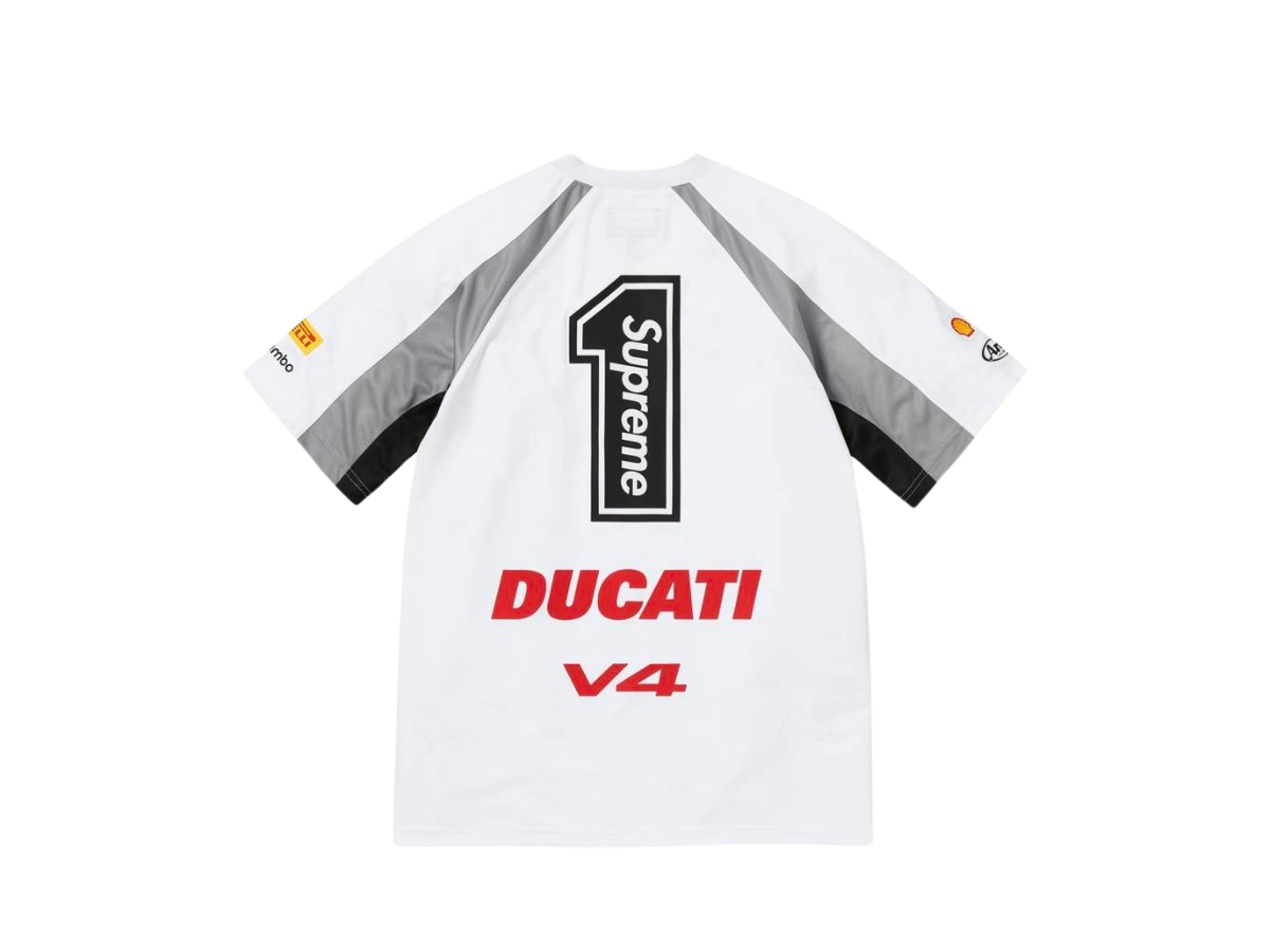 Supreme Ducati Soccer Jersey White Shop Authentic at SASOM