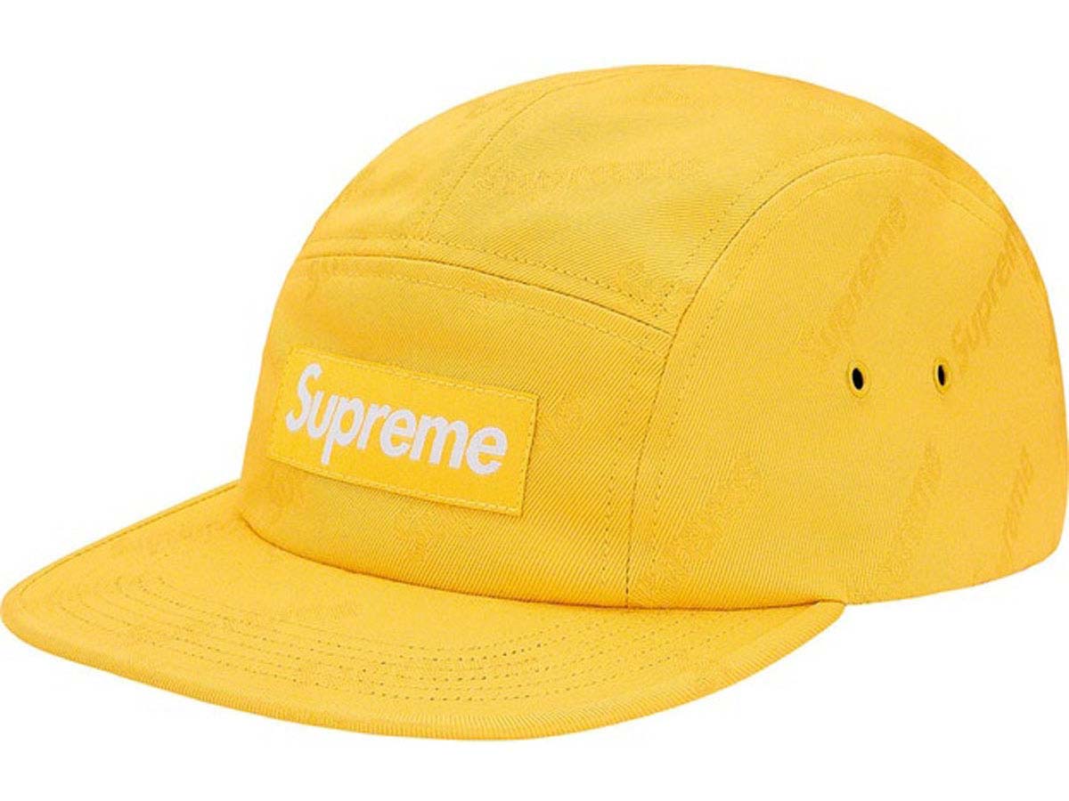 Buy Supreme FW19 Jacquard Logo Twill Camp Cap Yellow | SASOM