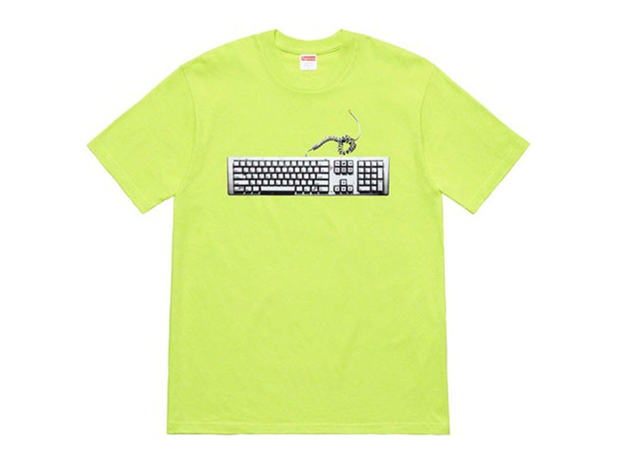 Supreme Keyboard Tee Neon Green Shop Authentic at SASOM
