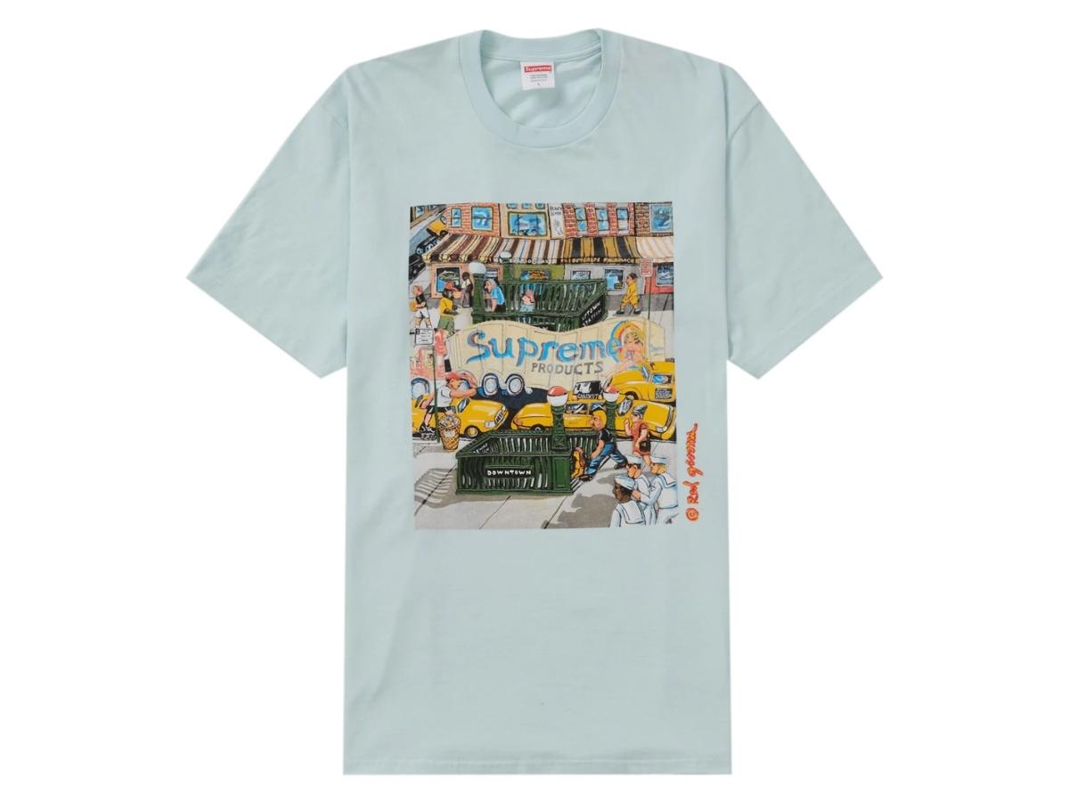 Supreme Manhattan Tee Pale Blue Shop Authentic at SASOM