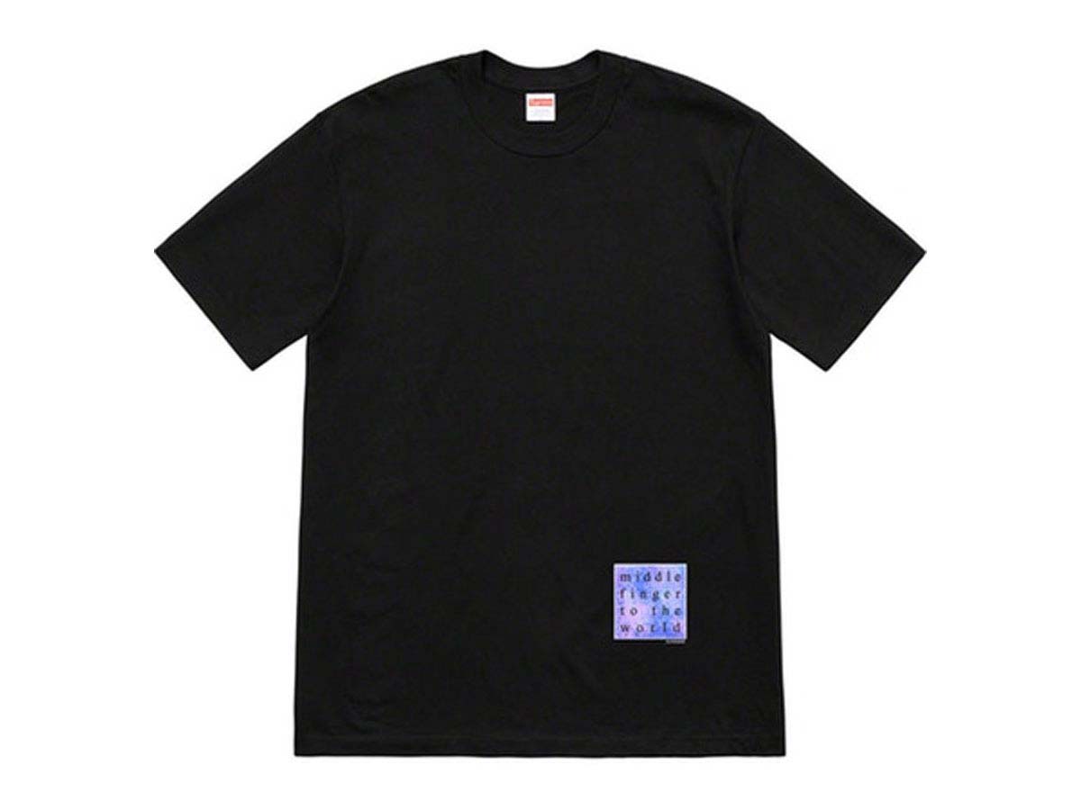 Buy Supreme Middle Finger To The World Tee Black | SASOM