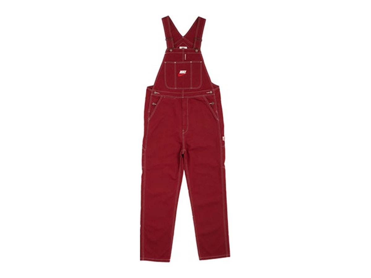 Supreme Nike Cotton Twill Overalls Burgundy | ของแท้