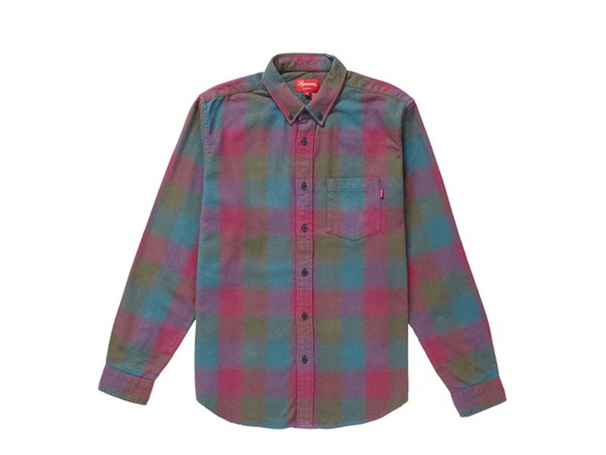 Buy Supreme Shadow Plaid Flannel Shirt Dark Magenta | SASOM