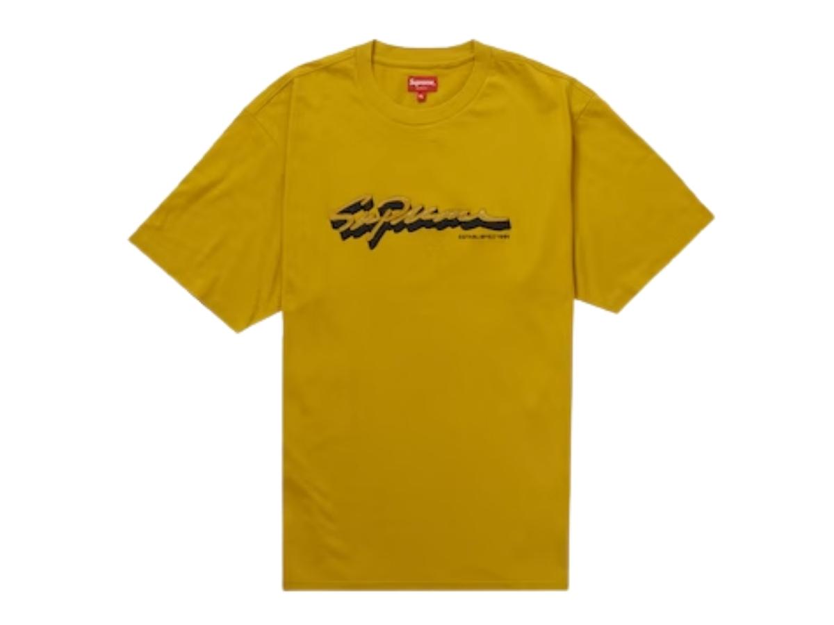 Buy Supreme Shadow Script S/S Top Dusty Yellow | SASOM