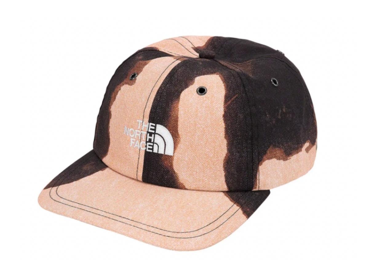 Supreme The North Face Bleached Denim Print 6-Panel Black